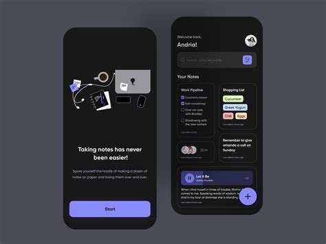 Notes App In Dark Mode By Hend Elgohary On Dribbble