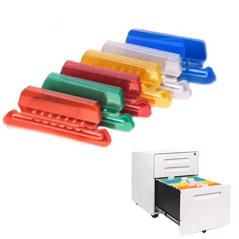 60 Hanging Folder Tabs And Inserts Colorful Plastic Filing Cabinet Tab