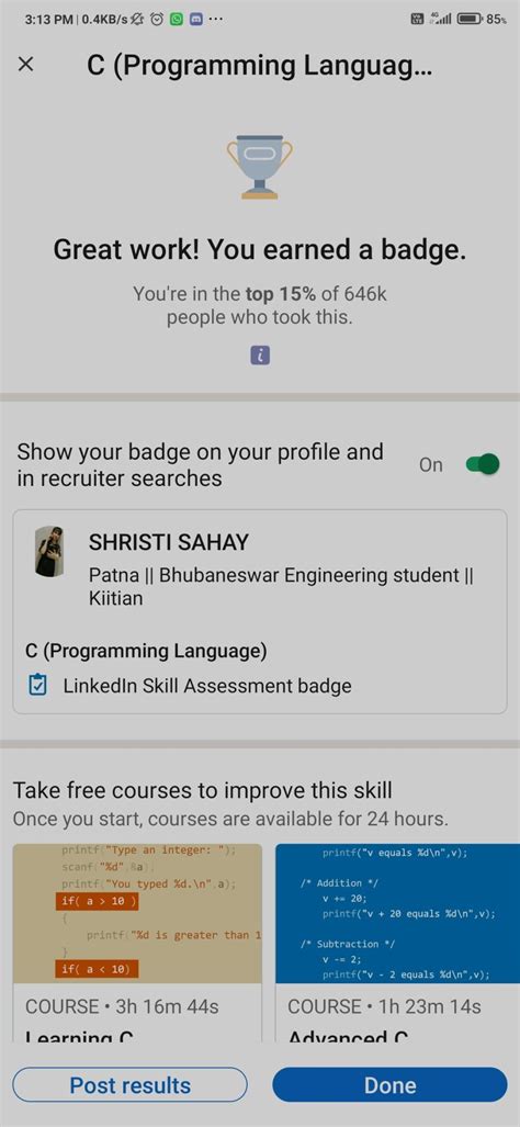 Shristi Sahay On Linkedin Linkedinskillassessment