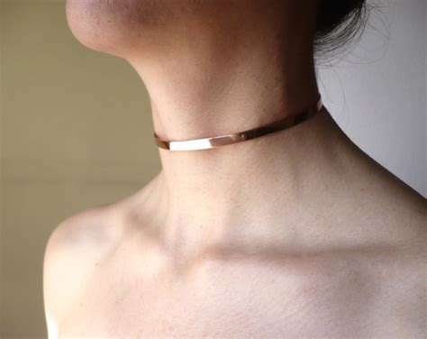 Rose Gold Day Collar Necklace Etsy