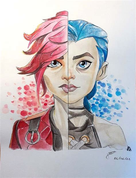 Fan Art Jinx Et Vi Dessin Toile Peinture