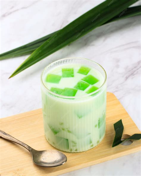 A Glass Of Buko Pandan Philipnes Popular Dessert Made From Jelly