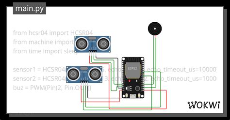 Utrasonic Sensor Wokwi Arduino And ESP32 Simulator