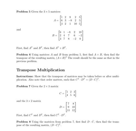 Solved Problem Given The Matrices Chegg Com