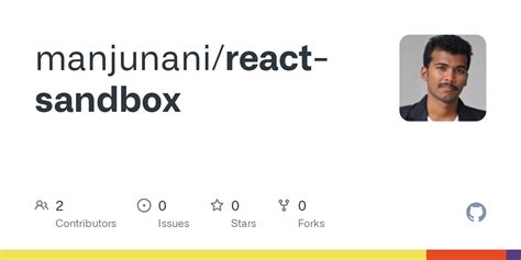 Github Manjunani React Sandbox