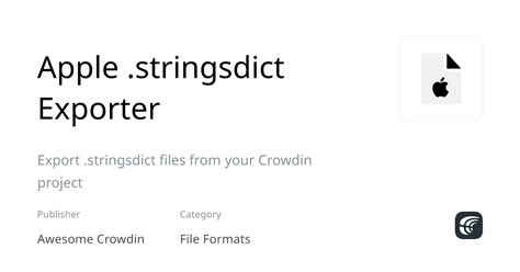 Generate Stringsdict Files From Your Crowdin Project Strings