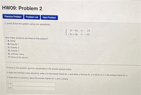 Solved Hw09 Problem 2 Previous Problem Problem List Next