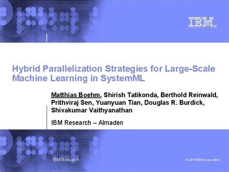 Hybrid Parallelization Strategies For Largescale Machine Learning In