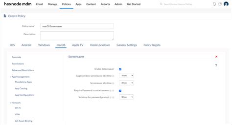 How To Configure Screensaver For Macos Devices Hexnode Help Center