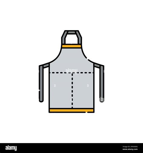 Protection Appron Color Line Icon Disability Isolated Vector Element Outline Pictogram For