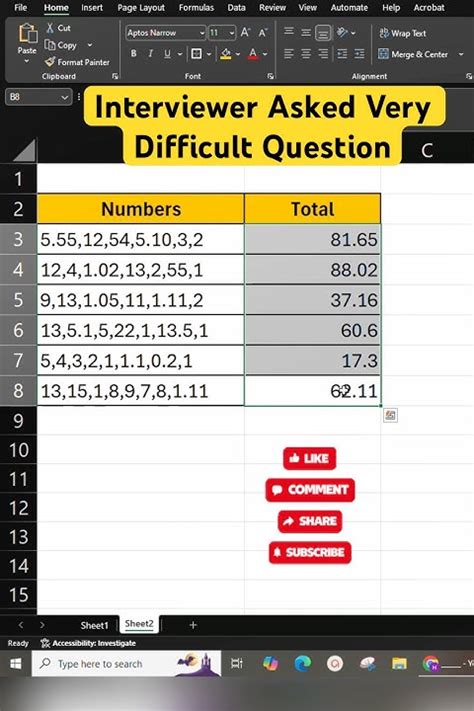 Excel Interview Question Exceltips Exceltricks Youtube