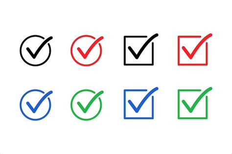Set Of Check Mark Tick Icons In Different Colors Vector Premium Ai Generated Vector