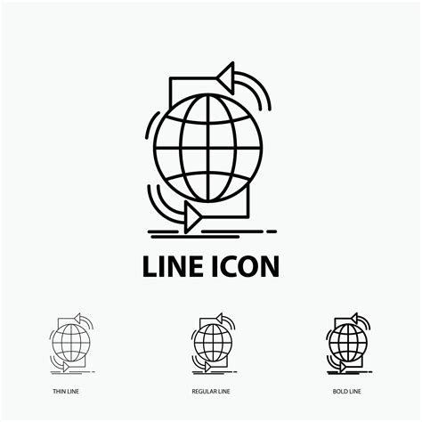 Connectivity Global Internet Network Web Icon In Thin Regular And