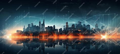 Premium Photo A Binary Code Background With A Futuristic Cityscape Economic