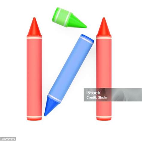 컬러 왁 스 크레용 대문자 짧은 흰색 배경 3d에 키릴 알파벳의 글꼴 이미지 렌더링 같은 조립 0명에 대한 스톡 사진 및 기타 이미지 Istock