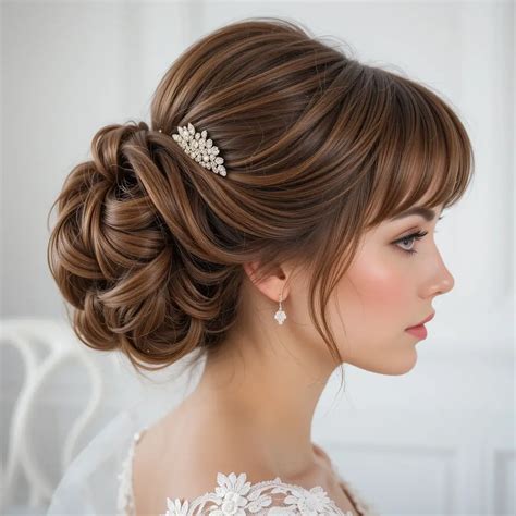 40 Simple Wedding Hairstyles For Curtain Bangs Hair Style Inspirations