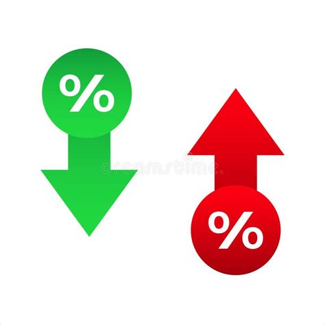 Percent Symbol Increase Growth And Decrease Icon Stock Illustration