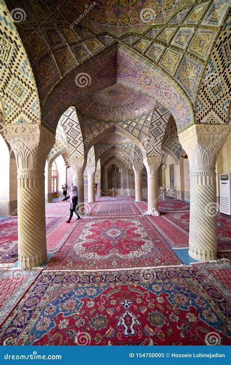 Nasir Ol Molk Mosque Or Pink Mosque Shiraz Fars Province Iran June