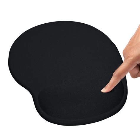 siyah bilek destekli mouse pad ergonomik kaymaz tabanlı ve esnek