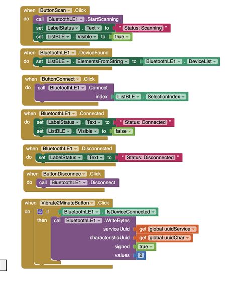 Sending Bytes To Ble From Ai2 Mit App Inventor Help Mit App Inventor Community
