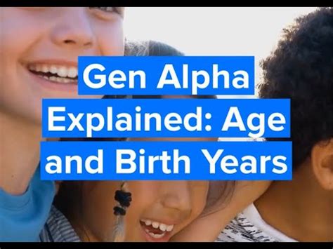 Gen Alpha Trends Generation Alpha Age And Birth Years Youtube