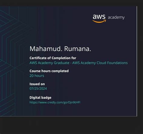Rumana Shaikh On Linkedin Awsacademy Cloudcomputing Techjourney Continuouslearning