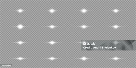 렌즈 플레어의 흰색 수평 조명 효과 광선에 대한 스톡 벡터 아트 및 기타 이미지 광선 닦기 디자인 요소 Istock
