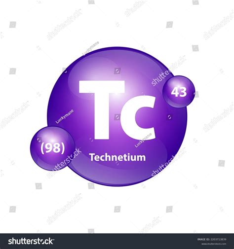 Technetium Tc Icon Structure Chemical Element Stock Vector Royalty Free 2203713839 Shutterstock