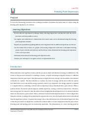 Experiment Freezing Point Depression Pdf Lab FPD Freezing Point Depression Purpose To Learn