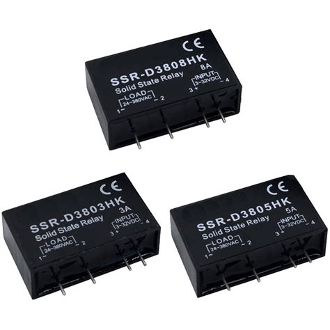 Ssr Single Phase Small Solid State Relay Pcb Ssr D3803hk D3805hk D3808hk Dedicated With Pins 3a