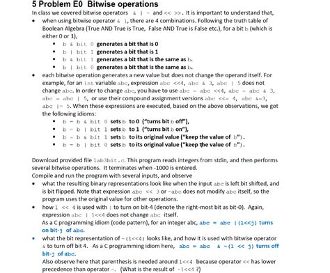 6 Problem E1 Bits As Boolean Flags 6 1 Specification Chegg Com