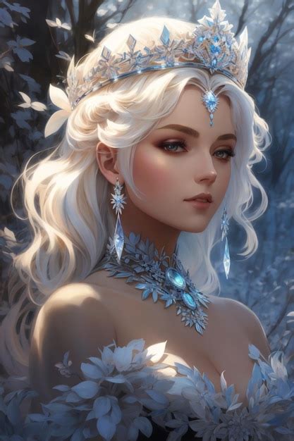 Premium Ai Image Snow Queen