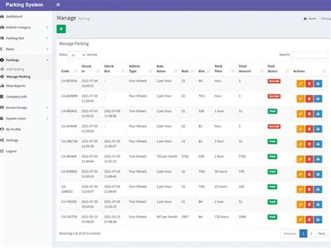 Parking Management System With PHP MySQL