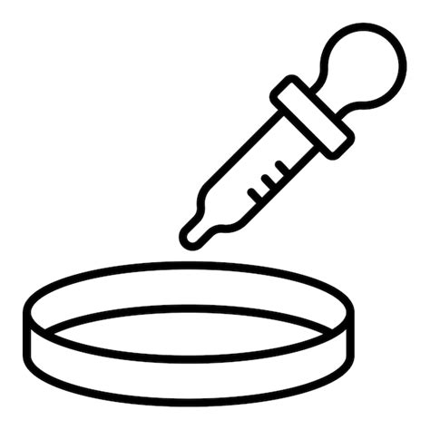 페트리 접시 아이콘 프리미엄 벡터