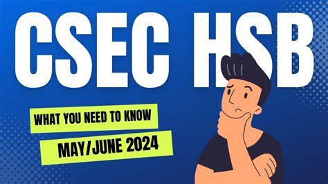 Csec Hsb Live Session For May June2024 Youtube