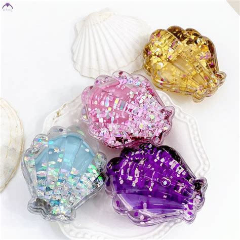 삐까뻔쩍 Pkpj 인어공주 컴팩트 휴대용 헤어브러쉬 데일리 머리빗 4color