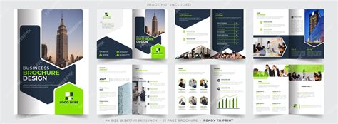 Premium Vector Business Brochure Template Layout Design 12 Page Corporate Brochure Editable
