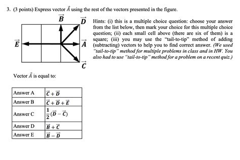 solved 3 3 points express vector a using the rest of the