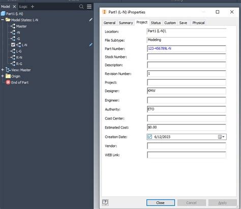 ilogic to create several model states and assign custom iproperty for