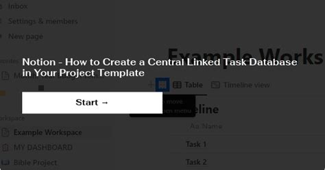 Notion How To Create A Central Linked Task Database In Your Project Template
