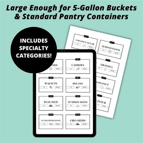 Farmhouse Pantry Labels Food Prep Guide Preserving And Storing Food