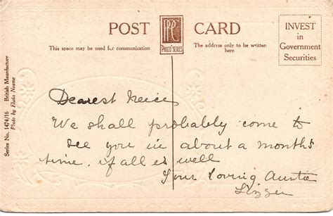 Postcard From Auntie Lizzie