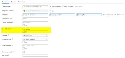 Problem Writing To Flat File Sink With No Row Delimeters Microsoft Qanda