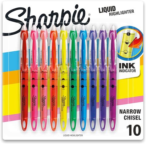 Sharpie Liquid Highlighter Chisel Tip Highlighters