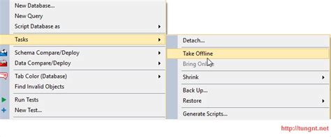 Xử Lý Lỗi Sql Server Take Offline Database Treo