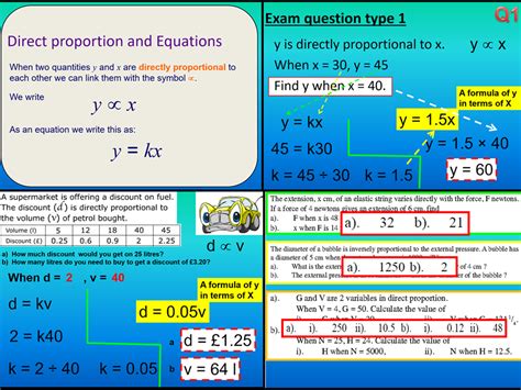 Direct And Indirect Proportion Variation For Gcse Teaching Resources