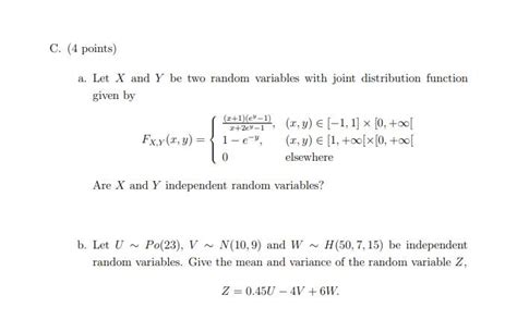 a let x and y be two random variables with joint