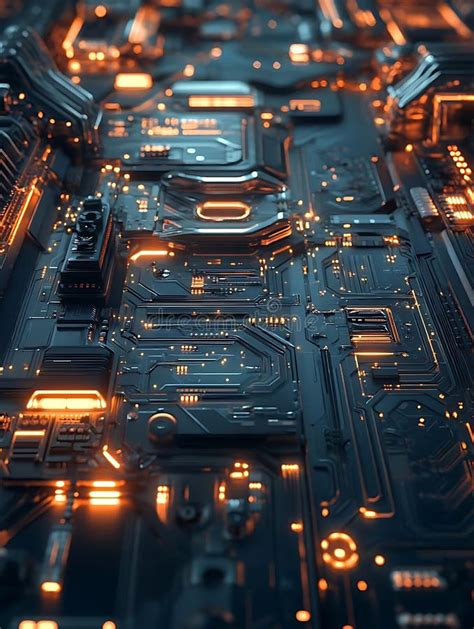 Exploring The Intricate World Of Futuristic Circuit Boards With Vibrant