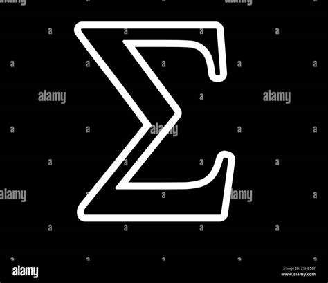 Sigma Symbol White Background Minimalist Design Mathematical Notation
