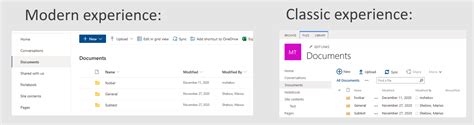modern and classic sharepoint ui differences and advantages of